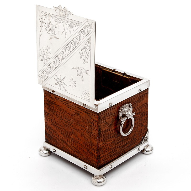 Antique Chester Silver Box with Gilt Interior and Shaped Body (1899)